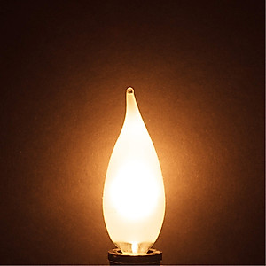 Simba Lighting Candelabra Flame Tip Frosted CA10 40W E12 Base (12 Pack) Decorative Incandescent Light Bulbs 120V for Chandeliers, Ceiling Fan Lights, Pendants, Wall Sconces, Dimmable, Warm White 2700K