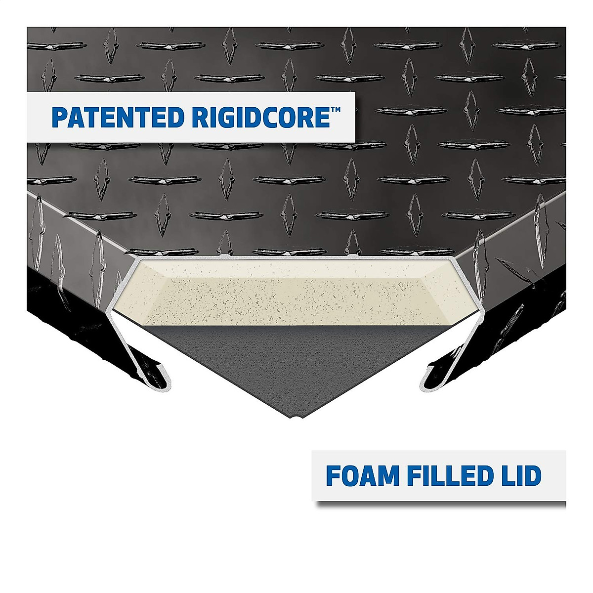 UWS TBSM-60-BLK Black Aluminum Side Mount Box with Beveled Insulated Lid