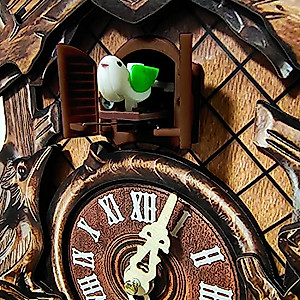 JoonieHouse Traditional Black Forest Cuckoo Clock, Newly Wood Coo Coo Clock Decorative Wall Clock with Pendulum and Chiming Function - Perfect Wall Clocks for Home Livingroom Decor