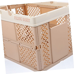 Yardwe 2pcs Picnic Basket Fruit Containers with Lids Toy Storage Bins Plastic Storage Bins with Lids Washing Tub Desk Organizer Basket Grocery Shopping Baskets Household Storage Bin Eggs
