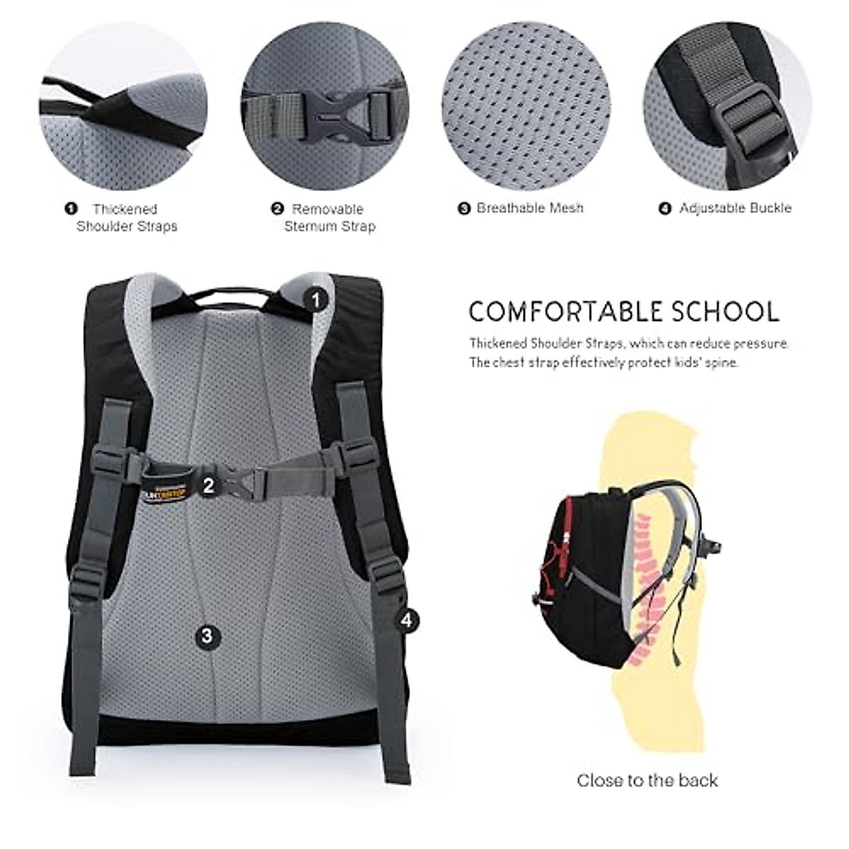 MOUNTAINTOP 10L Kids Backpack for Boys Girls Preschool Lightweight Children Daypack