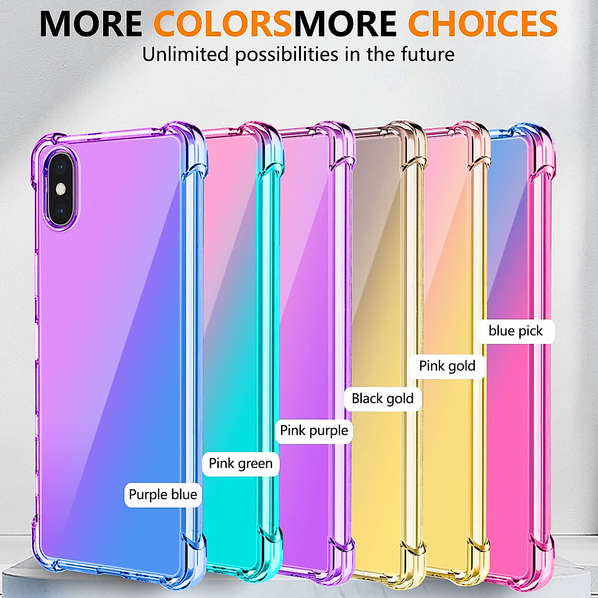 YDIHIHO for OnePlus Nord N200 5G Case [ Gradient ] Clear Soft TPU Non-Slip Non-Yellowing Soft Edge Cover for OnePlus Nord N200 5G Phone Case [ Pink/Gold ],MDM-HCJB-05-03