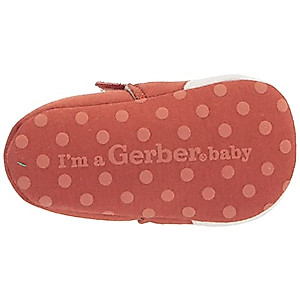 Gerber Baby Moccasins Crib Shoes Newborn Infant Neutral Boys Girls, Fox Orange, 0 3 Months Unisex