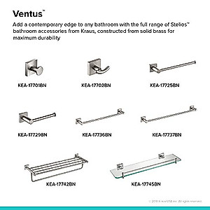 Kraus Ventus Bathroom Shelf, Brushed Nickel Finish, KEA-17745BN