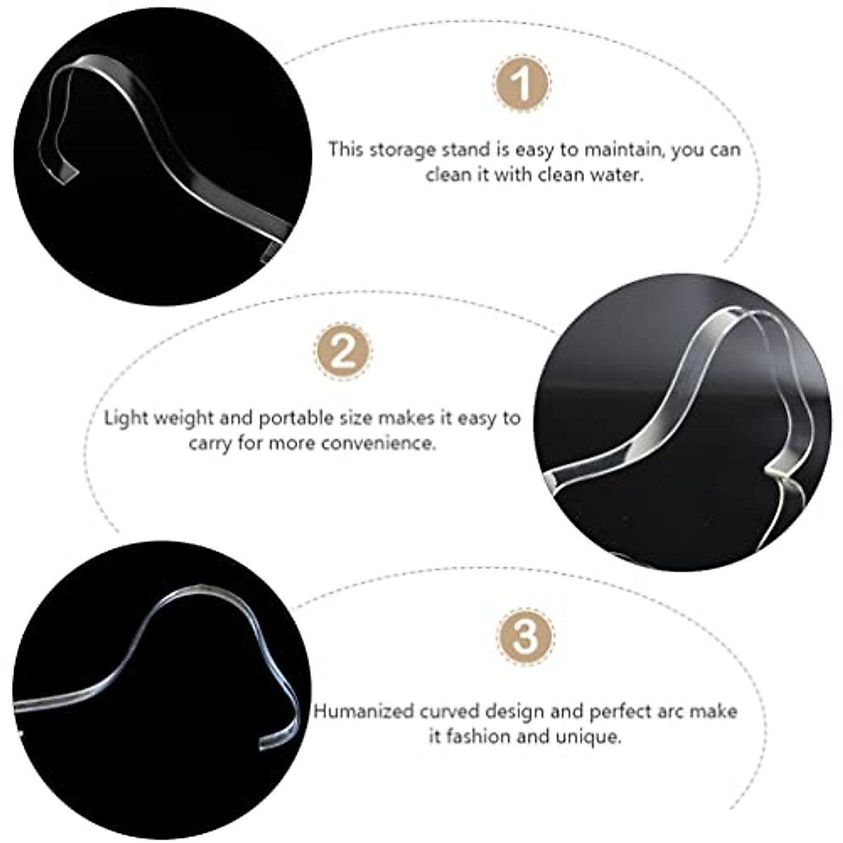 Shelf Bracket 20 Pcs Acrylic Clear Sandal Shoes Display Racks Stand Inserts Holders Shoe Support for Womens Shoes (Transparent) Clear Heels