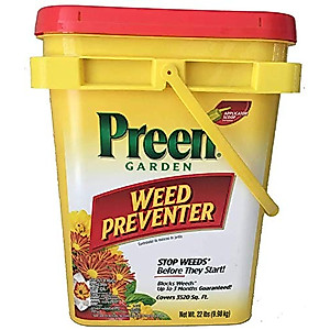 Preen Garden Weed Preventer, 22 lb. Covers 3,520 sq. ft, Natural