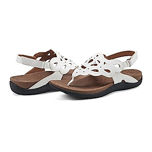 Rockport Women's Ridge Sling Sandal, White, 10 W US