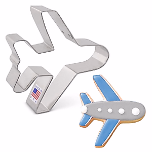 Airplane Cookie Cutter, 4" Made in USA by Ann Clark