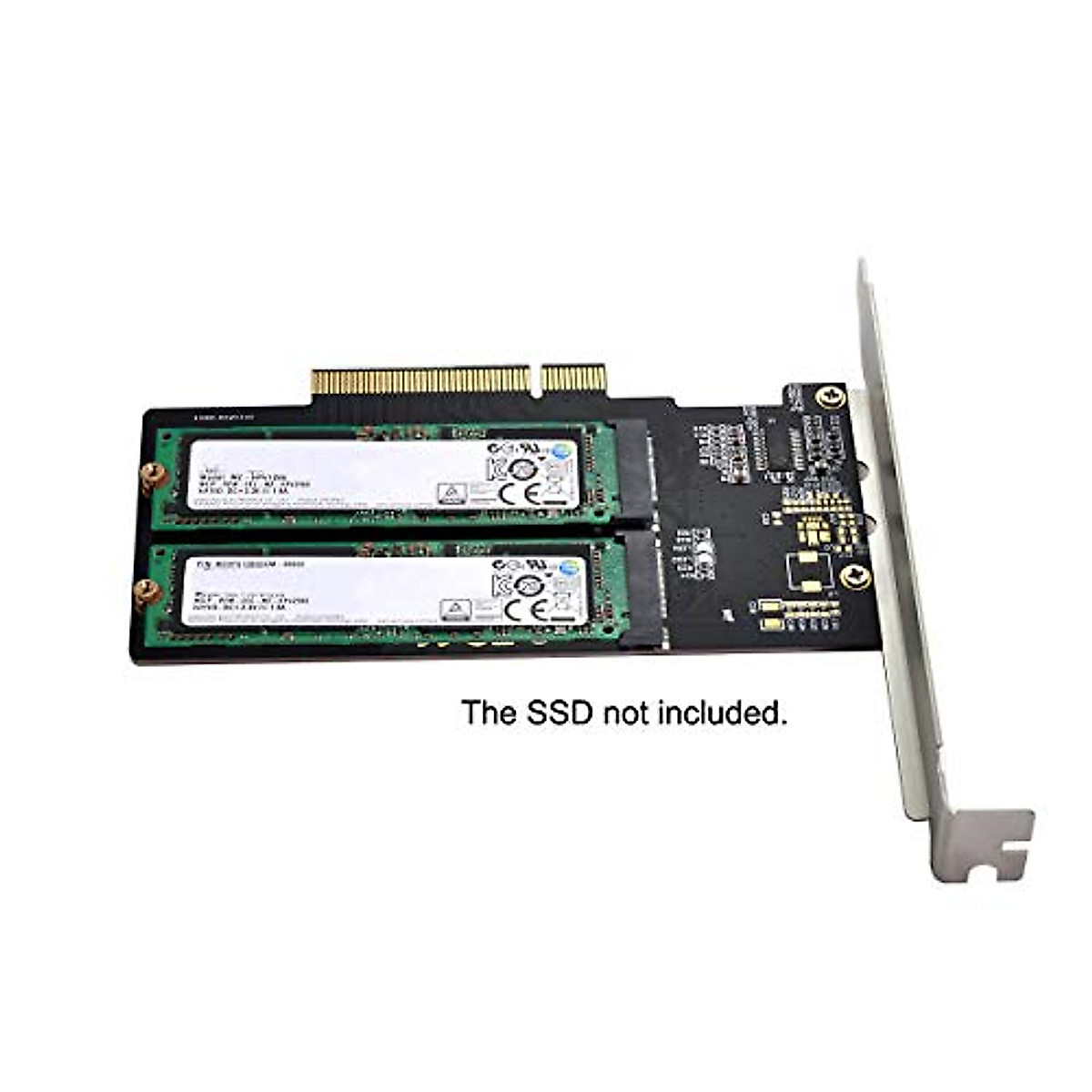 Cablecc Dual 2X NVME M.2 AHCI to PCIE Express 3.0 Gen3 X8 X16 Raid Card VROC Raid0 Hyper Adapter cablecc
