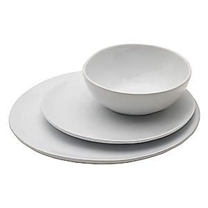 Everyday White by Fitz and Floyd Organic 12 Piece Dinnerware Set, Service for 4