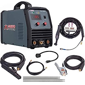 TIG-185HF, 185 Amp TIG Torch Stick Arc DC Inverter Welder, High Frequency & High Voltage 100% Start, 95~260V Wide Voltage Welding Machine.
