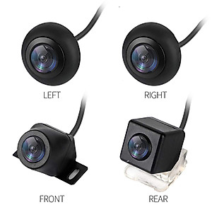 WeniChen 360 Degree Bird View Car Parking Assistance Panoramic View All Round 4 HD Camera System with DVR Parking Monitoring Driving Record for All Car