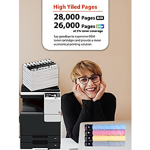 WEYNUONY TN514 Toner Cartridge Compatible Replacement for Konica Minolta TN-514 TN514K TN514C TN514M TN514Y A9E8130 A9E8230 A9E8330 A9E8430 for Bizhub C458 C558 C658 Printer (4 Pack)