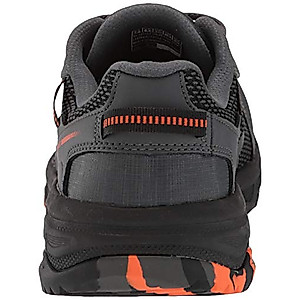 Skechers Men's GOrun Altitude-Trail Running Walking Hiking Shoe with Air Cooled Foam Sneaker, Charcoal/Orange/Black, 13