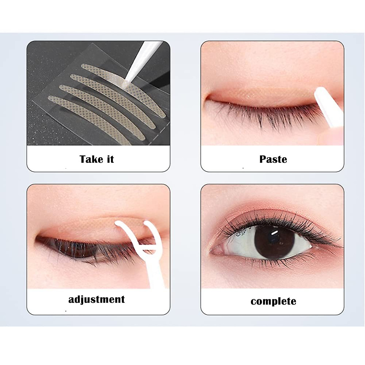 1200 PCS Invisible Eyelid Tape Stickers, Single Side Sticky, Eyelid Lifter Strips for Droopy Hooded Eyes, Eyes Makeup, Uneven Mono-eyelids