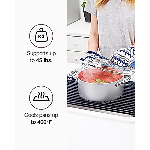 Large Dish Drying Rack for Kitchen Sink - Over Sink Dish Drying Rack to Dry Dishes & Drain Items - Modern & Stylish Dish Rack Set with Extra Side Tray - Space-Saving Roll-Up Counter Drainboard - Black
