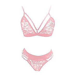 Xs Lingerie for Petite Women Garter Belt Lingerie Set Sexy Lingerie for Women Naughty Black Lace Lingerie for Women Anime Lingerie for Women Garter Lingerie Plus Size Lingerie Pink S