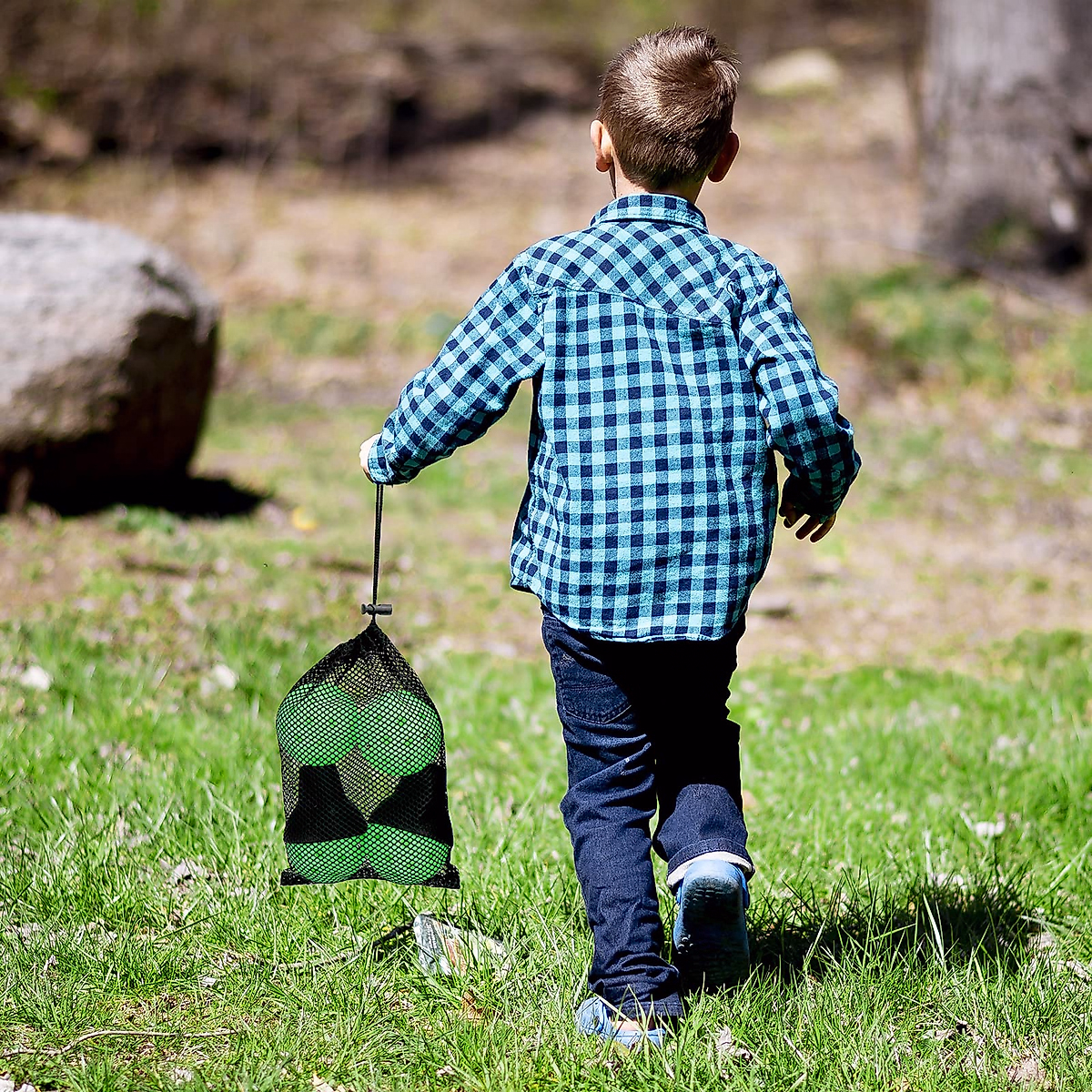Hzdyopk 4pcs Pickleball-Balls, USAPA Standard 40-Hole Outdoor Wiffle Balls, with Mesh Bag and 2 Ball Picker，Fluorescent Glowing Ball, Unique Gift for Pickleball Lovers