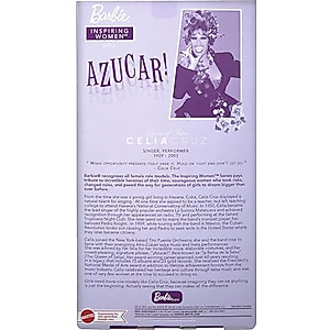 Barbie Inspiring Women Doll, Celia Cruz Queen of Salsa in Red Lace Dress with Golden Microphone, Collectible with Doll Stand & Certificate of Authenticity