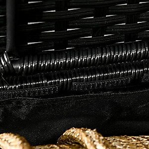 Outsunny Outdoor Deck Box & Waterproof Shoe Storage, PE Rattan Wicker Towel Rack with Liner for Indoor, Outdoor, Patio Furniture Cushions, Pool, Toys, Garden Tools, Black