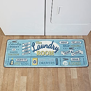 Laundry Room Rug - Humorous Laundry-Themed Mat 52 Inches