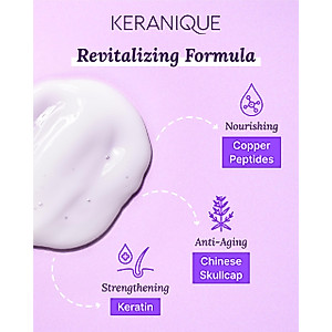 Keranique Overnight Hair Serum - Improves Growth Conditions for Thinning Hair - Hydrates Frizzy and Damaged Hair - Keratin Enriched for Women - 2 oz