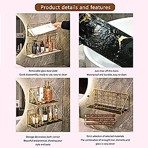 Floating Shelves, Wall Mounted Storage Shelf with Metal Wire, Wall Mounted Metal Wire Floating Shelves, for Bedroom, Bathroom, Living Room, Kitchen