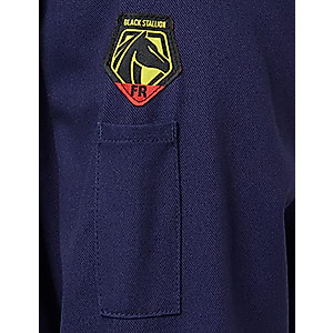 Black Stallion FN9-30C 30" 9oz. Navy FR Cotton Welding Jacket, Large (Xlarge)
