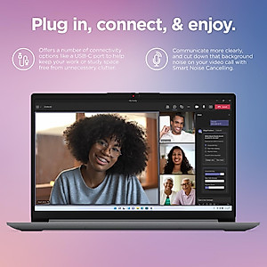 Lenovo IdeaPad 1 Silver Slim Laptop Intel Processor N4020 up to 2.8Ghz 4GB DDR4 128GB SSD 14in FHD LED HDMI Win 11 Webcam (LE14-Renewed)