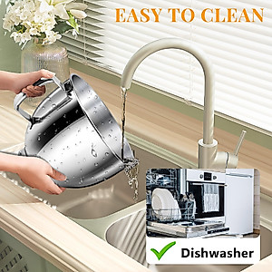 JEASOM 5QT Mixer Bowl for KitchenAid Stand Mixers, 304 Stainless Steel Mixing Bowl Replace for KitchenAid Classic&Artisan 4.5/5QT Tilt-Head Mixer, Non-Slip Handle Designed for Kitchen Aid Mixers Bowl