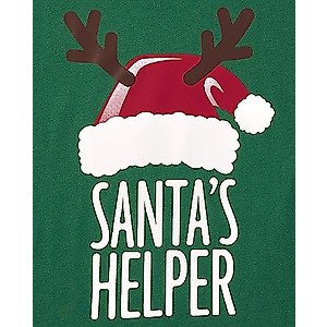 The Children's Place Unisex-Baby Long Sleeve Christmas Graphic T-shirt Santa's Helper Small