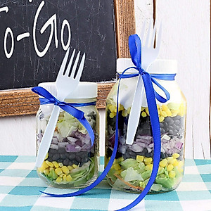 Regular Mouth Plastic Mason Jar Lids, Unlined (24-Pack); Standard Size 70-450 White Plastic Caps for Mason Jars