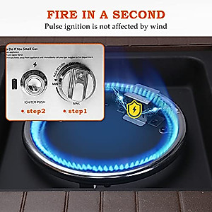 SINGLYFIRE 28 Inch Propane Fire Pit Table Square 2 in 1 Fire Table 50,000 BTU with Cover, Lid and 6.6lbs Lava Rock,Gas Fire Pit Table for Outside Patio, Garden, Backyard, Deck, Brown (SGFP-001C)