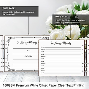 Creawoo Wooden Funeral Guest Book for Memorial Service Celebration of Life Decorations, Hardcover In Loving Memory Guestbook Set with White Pages, Included Share a Memory Cards, Table Sign, Pen (8.5")