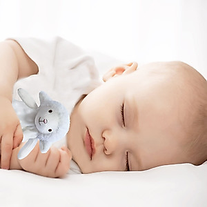 Doindute Baby White Lamb Soft Stuffed Animal Security Blanket, Plush Sheep Character Lovey Blanket, Baby Shower/Nursery Gift, Newborn Infant Toddler Snuggle Blankie for Boys Girls, 13 Inches