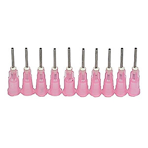 Brostown 120Pcs 1/2" Industrial Liquid Dispenser Needle Adhesive Glue Dispensing Blunt Tip Luer Lock