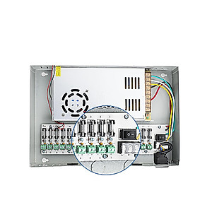 Lapetus 18 Channel Port 12V DC 30 Amp Amper Glass Fuse Distributed Power Supply Box for CCTV DVR Security System and Cameras