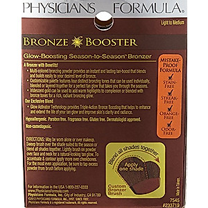 Physicians Formula Bronze Booster Glow-Boosting Season-to-Season Light-to-Medium Bronzer Makeup Powder, Dermatologist Approved