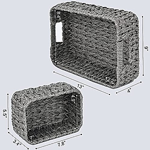 GRANNY SAYS Bundle of 2-Pack Wicker Baskets & 3-Pack Wicker Storage Baskets