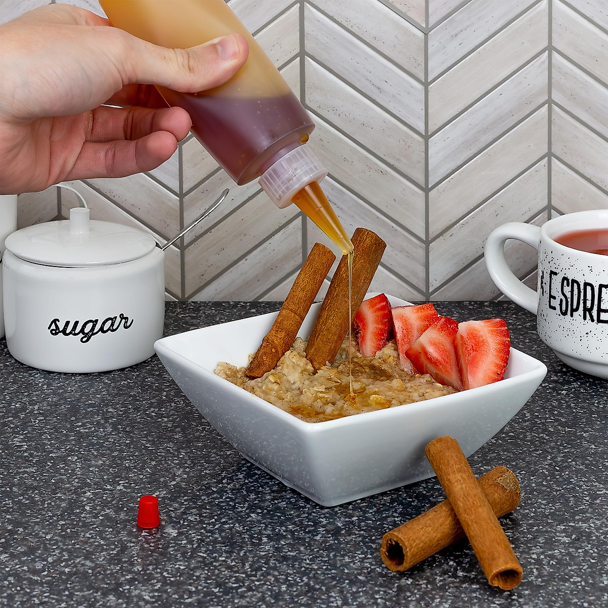 Cornucopia Brands 4oz HDPE Plastic Squeeze Bottles w/Yorker Tips (6-Pack), Empty Refillable Bottles for Arts, Crafts & Kitchen (6-Pack)