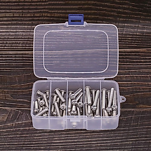 90 PCS Button Head Socket Head Cap Screws Bolts Assortment Kit, 1/4-20 UNC x 1/2",3/4",1",1-1/4", 1-1/2", 18-8 Stainless Steel 304, Allen Hex Drive