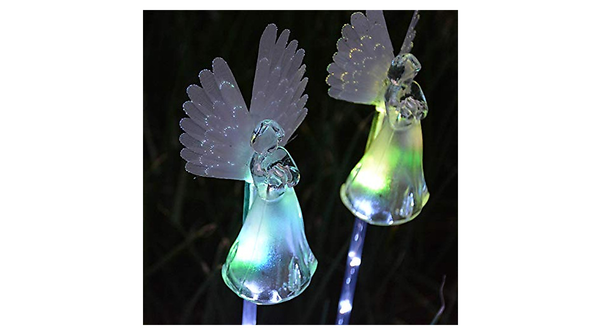 Color Changing Solar Angel Lights | 2-Pack Outdoor Decor