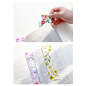Flower Poetry Theme Colorful Bookmarks, 30 PCS (Flower Poetry)