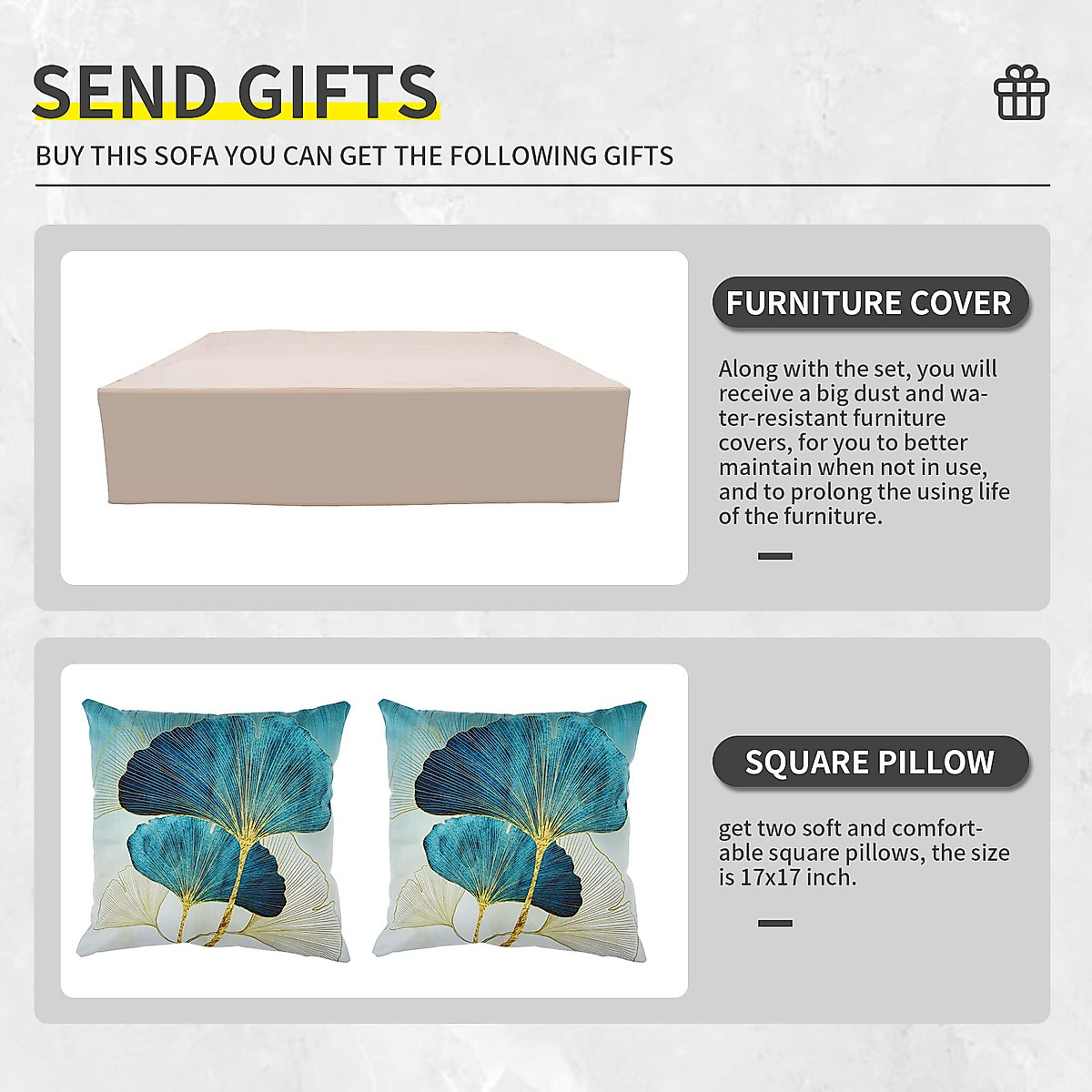 Lviden 9 Pieces Wicker Patio Furniture Set Outdoor PE Rattan Sectional Conversation Sofa Set with Navy Blue Cushions and Storage Table