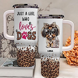 Personalized Dog Tumbler with Pekingese Dog’s Name – Custom Travel Coffee Cup 40oz, Travel Coffee Cup, Gift for Mother's day, Father's day, Christmas 3kEK4W