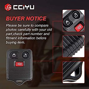 cciyu 4X Keyless Entry Remote Fob Case 3 Buttons Replacement for Ford for Lincoln for Mazda for Mercury (CWTWB1U212 CWTWB1U331 CWTWB1U345 GQ43VT11T)