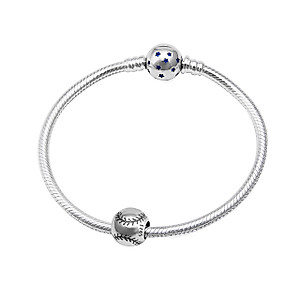 Sports Bead Charms 925 Sterling Silver Baseball Charm fit Pandora Charms Bracelet Jewelry gifts for Women