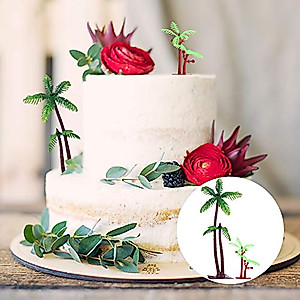 PRETYZOOM 1 Set 20 Pcs Coconut Cake Decoration Ice Cream Decorations Ice Cream Ornament Simulated Coconut Tree Plastic Cake Decorations Cake Supplies Ornaments Birthday Cake Decor