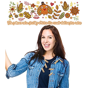 Don't Say Baby Game, Fall Autumn Thanksgiving Pumpkins Baby Shower Game Include Baby Shower Sign and 50 Pcs Mini Clothespins, Gender Neutral Baby Shower Decoration, Party Favors Supplies-LF14