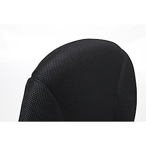 OFM ESS Collection Upholstered Armless Swivel Task Chair, 22.75in. D x 24.50in. W x 34in. - 39in. H, Black